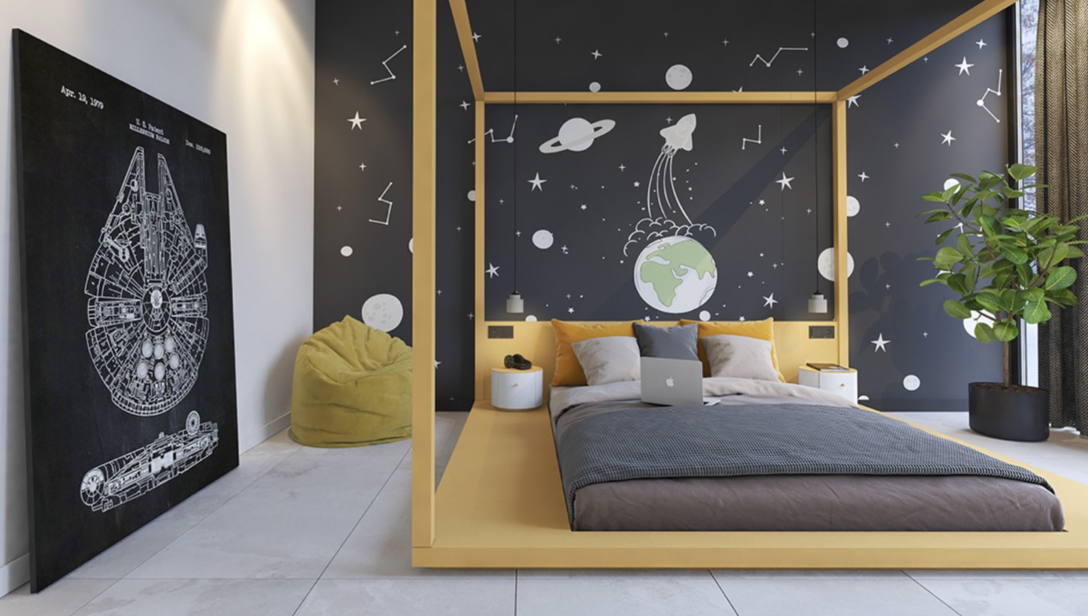 Cosmic art and design ideas for kids’ room - IMC Grupo